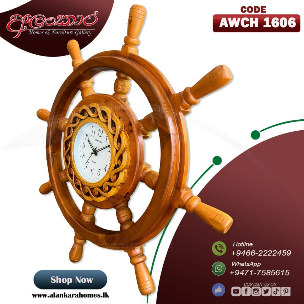 AWCH 1606 Cartwheel Wall Clock (M Plus) – Alankarahomes.lk
