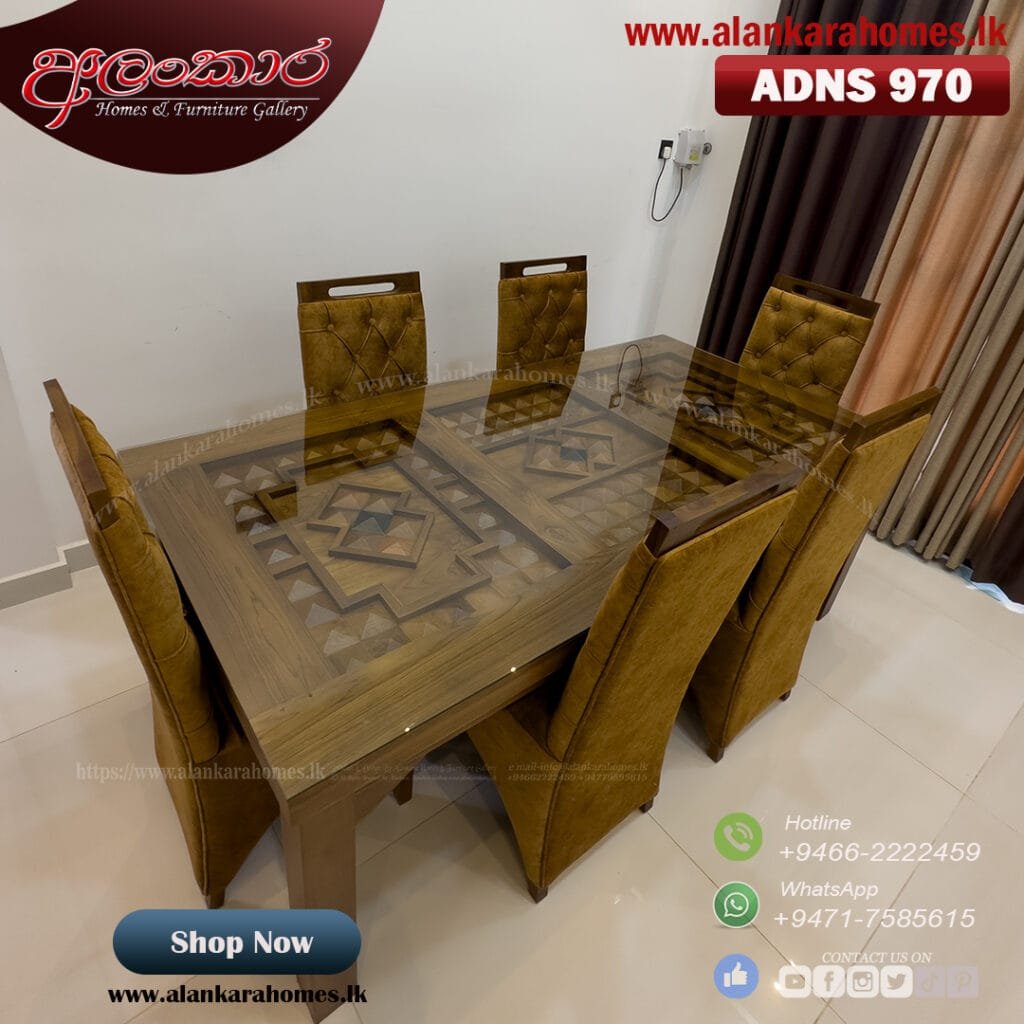 ADNS 970 06’x03′ Blossom High Luxury Dining Set (Premium Quality ...