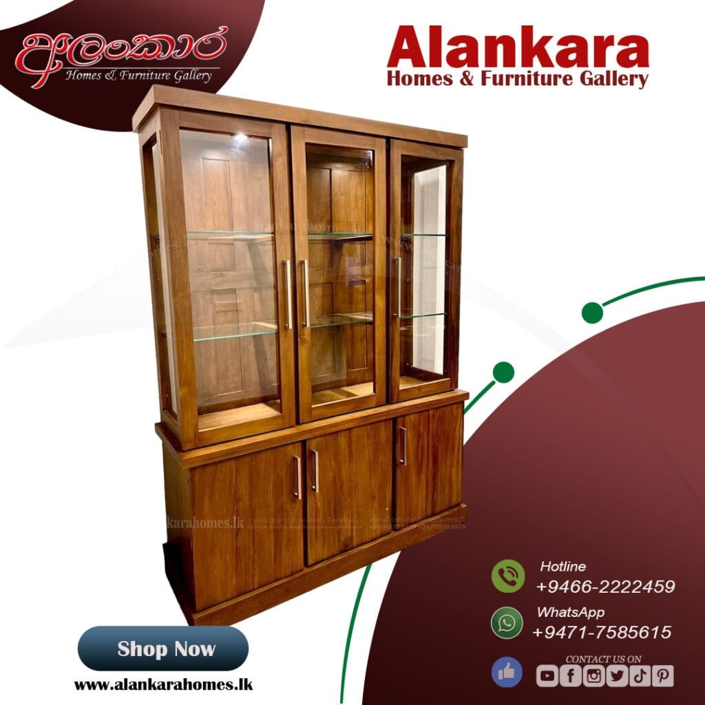 AWDC 666 Simplex Plain Wall Display Cupboard – Alankarahomes.lk